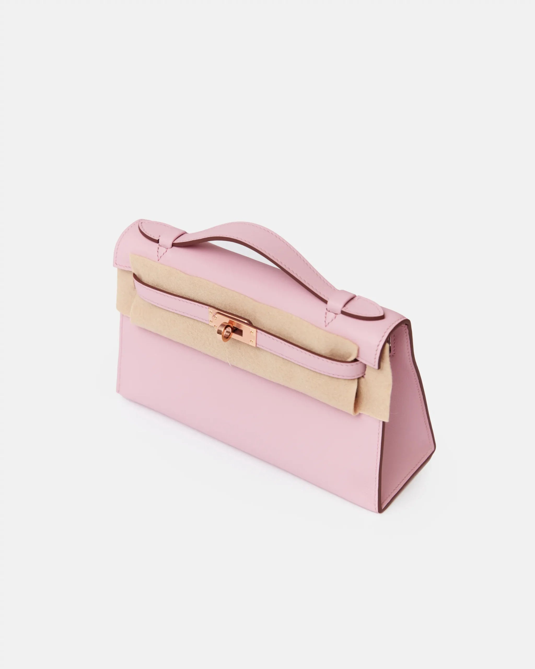 Hermès Kelly Pochette Mauve Sylvestre Swift RGHW – Selectif Official